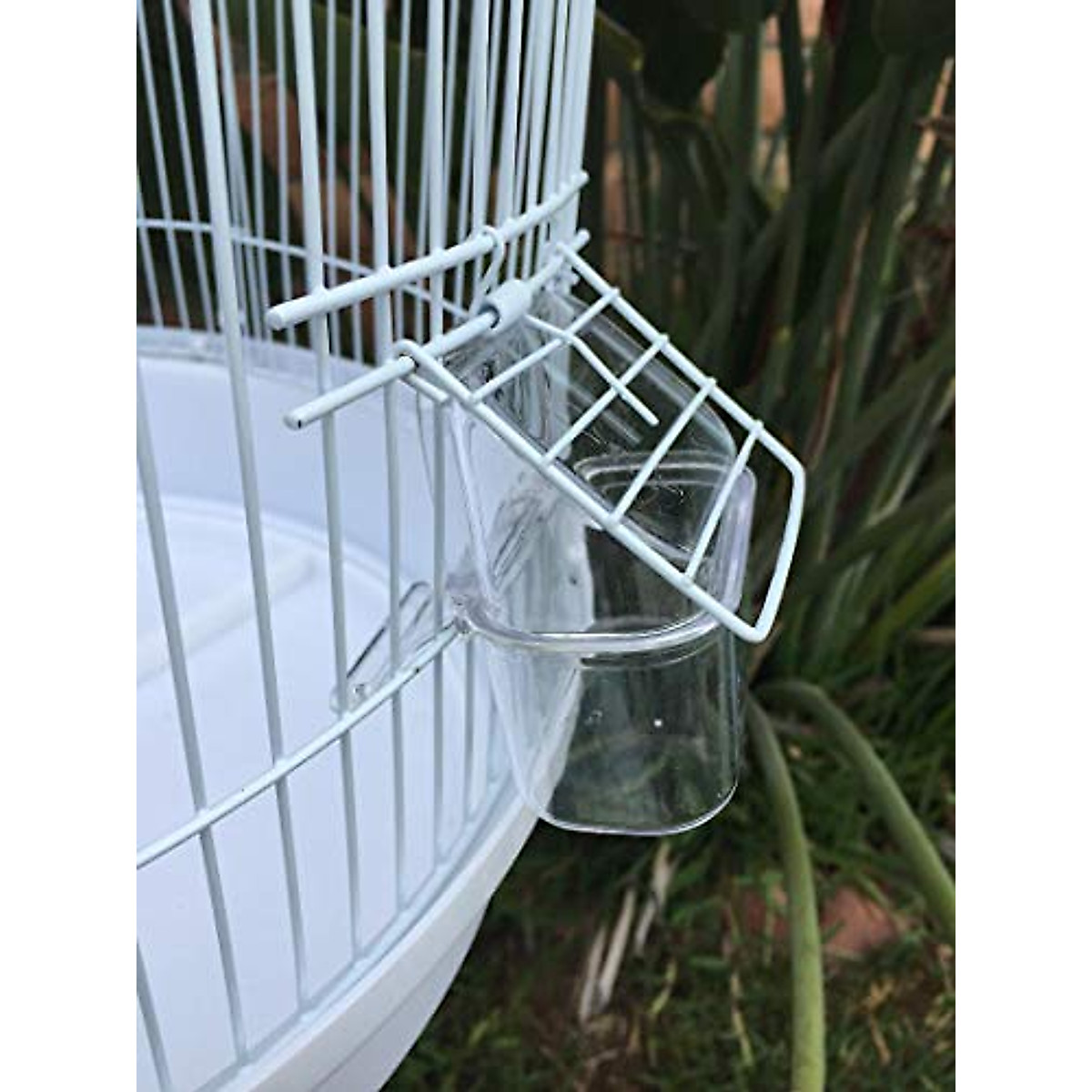 60" Classic Round Bird Cage with Stand for Finch Canary Aviary Budgie Cockatiel Parakeet (16" Diameter x 60" H, White)