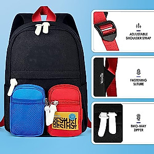AOTOW Toddler Backpack for Preschool Boys Girls - Small Kids Bookbag Kindergarten Cute Daycare Back Pack Personalized Bagpack Child School Bags for little Kid 3-5 Years Old
