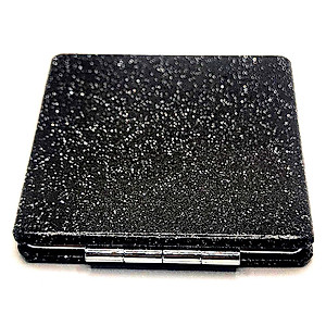 mpowtech Magnifying Silver Compact Mirror - Mix Diamond Mirror 1x/2x Magnification Travel Makeup Mirror,Double Sided Small Pocket Mirror,Folding Purse Mirror,Cosmetic Mirror for Gift