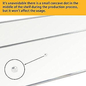 Weiai Clear Acrylic Shelves 12 Inch, Floating Wall Mounted Shelf for Bedroom, Living Room, Bathroom, Set of 2