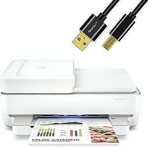 NEEGO HP Wireless Inkjet Color Printer Mobile Print, Scan & Copy, Auto Document Feeder Features 2-Sided Printing, Multi-Page scanning, Smart contextual Control Panel Buttons with 6 ft Cable