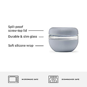 W&P Porter Seal Tight Lunch Bowl Container w/ Lid | Blush 16 Ounces | Leak & Spill Proof, Soup & Stew Food Storage, Meal Prep, Airtight, Microwave and Dishwasher Safe, BPA-Free Glass