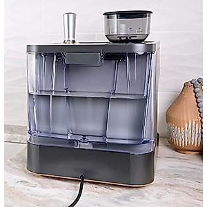 Café Bellissimo Semi Automatic Espresso Machine + Milk Frother | WiFi Connected| Built-In Bean Grinder, 15-Bar Pump & 95-Ounce Water Reservoir | Matte Black, C7CESAS3RD3