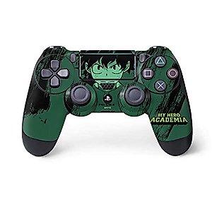 Skinit Decal Gaming Skin for PS4 Pro/Slim Controller - Officially Licensed Funimation Deku Design