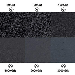 AUSTOR 102 Pcs Wet Dry Sandpaper 60 to 3000 Grit Assortment 3 x 5.5 Inch Abrasive Paper with Free Box for Automotive Sanding, Wood Furniture Finishing