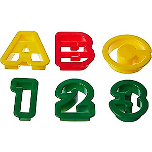 R&M International Alphabet and Number 1.5" Cookie Cutters, 36-Piece Bucket