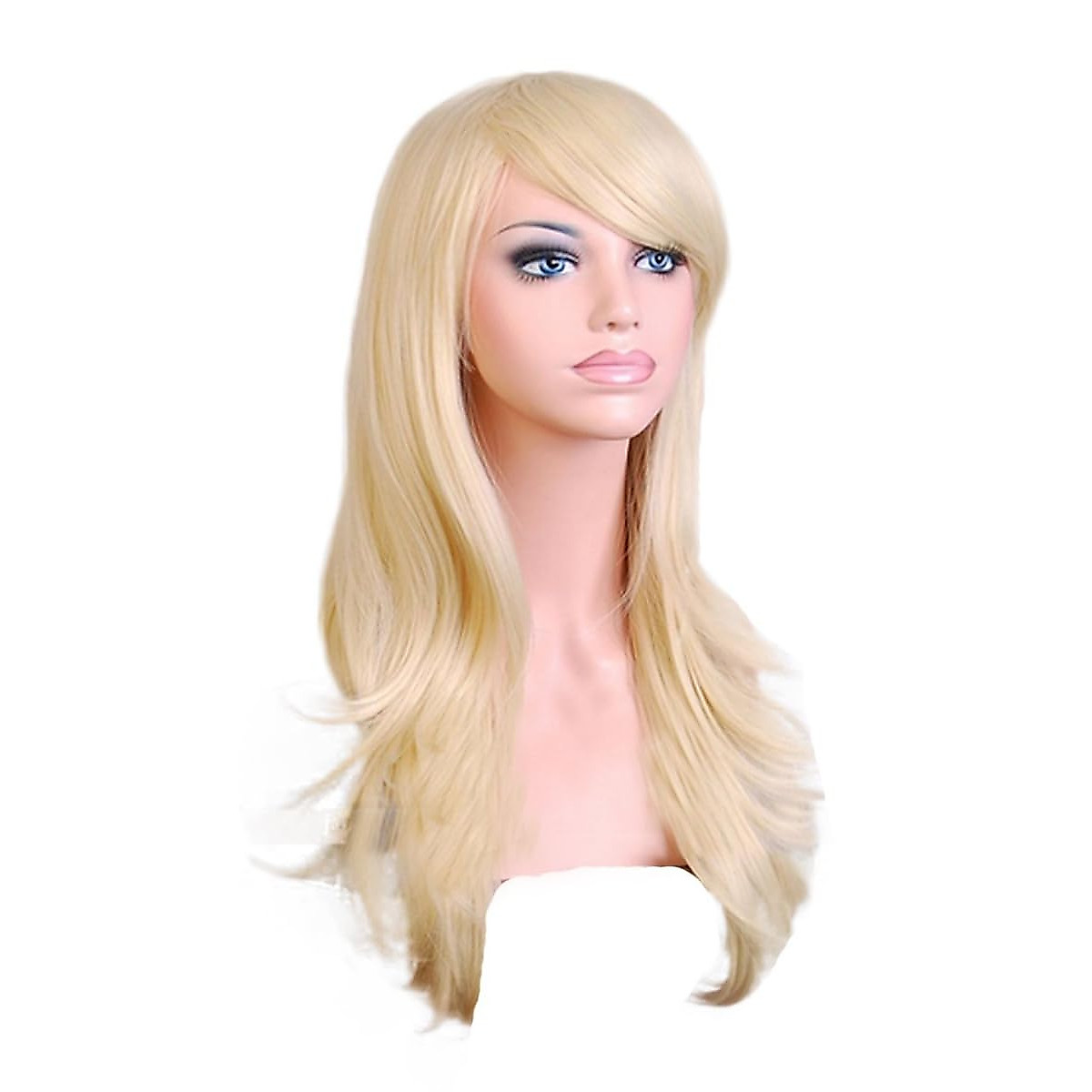 AneShe Wigs 28" Long Wavy Hair Heat Resistant Cosplay Wig for Women (Light Blonde)