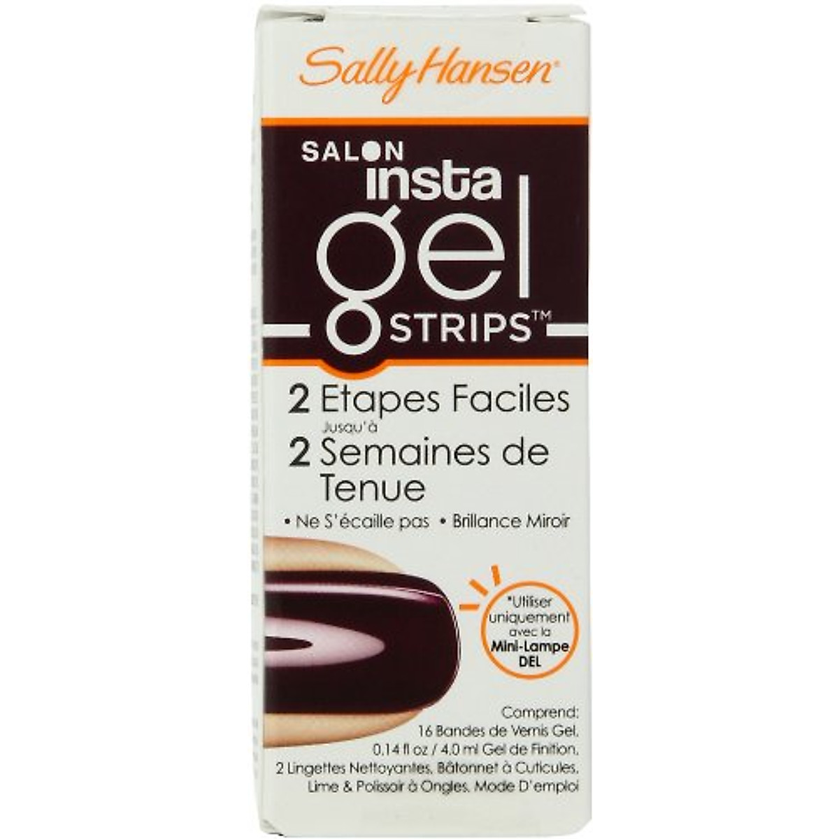 Sally Hansen Salon Insta Gel Strips, Pat On The Black, 16 Ounce