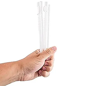 Red Cup Living Reusable Drinking Straws for Cold and Hot Drinks - Plastic Smoothie Straws for 18 oz Cups - Set of 4 - Eco-Conscious - Perfect for Party Cups, Mugs, Mason Jars, and Tumblers, Party Cups