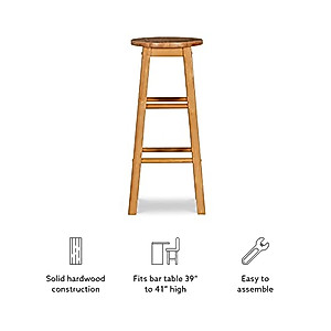 Linon 29-Inch Barstool With Round Seat