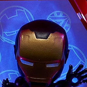 WOW! PODS Avengers Collection - Limited Edition Metallic Ironman | Superhero Light-Up Bobble-Head Figure | Official Marvel Collectable Toys & Gifts,Metallic Iron Man,4 inches