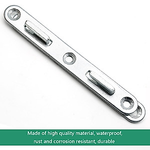 BokWin 4 PCS Wood Bed Rail Connecting Fittings，5 Inch Thicken Bed Rail Fasteners Zinc Round Bed Hook