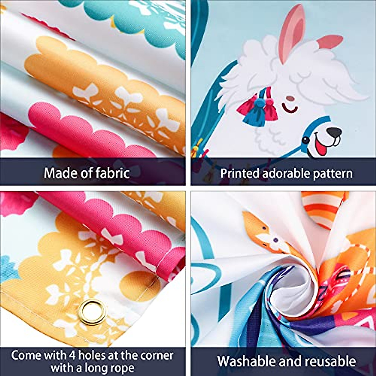 Llama Backdrop a Whole Llama Fun Birthday Backdrop Cactus Mexican Theme Photography Background Fiesta Llama Party Birthday Decoration, Baby Shower Decorations Cake Table Decors, 70.9 x 43.3 Inches