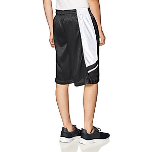 Southpole Men's Athletic Gym Mesh Shorts with Pockets, Lightweight, Quick Dry, Breathable, Black, X-Large