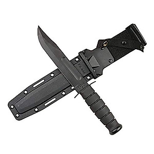 KA-BAR #1213 Black Straight Edge Knife / Hard Sheath
