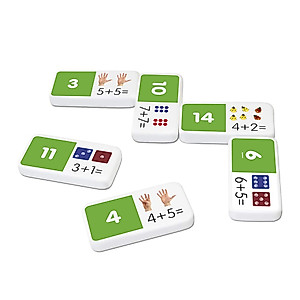 Junior Learning JL481 Addition Dominoes, Multi 7.8 H x 4.7 L x 1.5 W,White