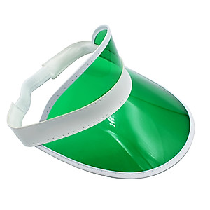 Yuanhe Clear Sun Visor Plastic Casino Dealer Poker Visors Beach Sunhat for Women UV Protection 5PCS Multicolor