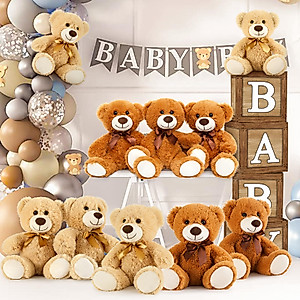 MorisMos 10 Packs Bulk Teddy Bears Stuffed Animal, Soft Teddy Bear Bulk, Small Bears Plush for Centerpiece Baby Shower, Kids