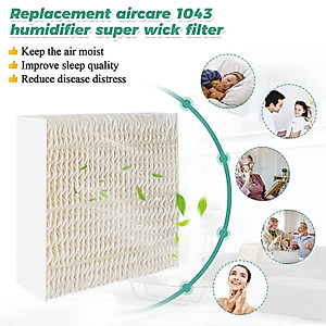 1043 Super Humidifier Wick Filters (4 Pack) Replacement for Essick AirCare Evaporative Humidifiers EP9500 EP9700 EP9800 831000 821000 826000 826800 and Bemis Space Saver 800 8000 Series Humidifiers