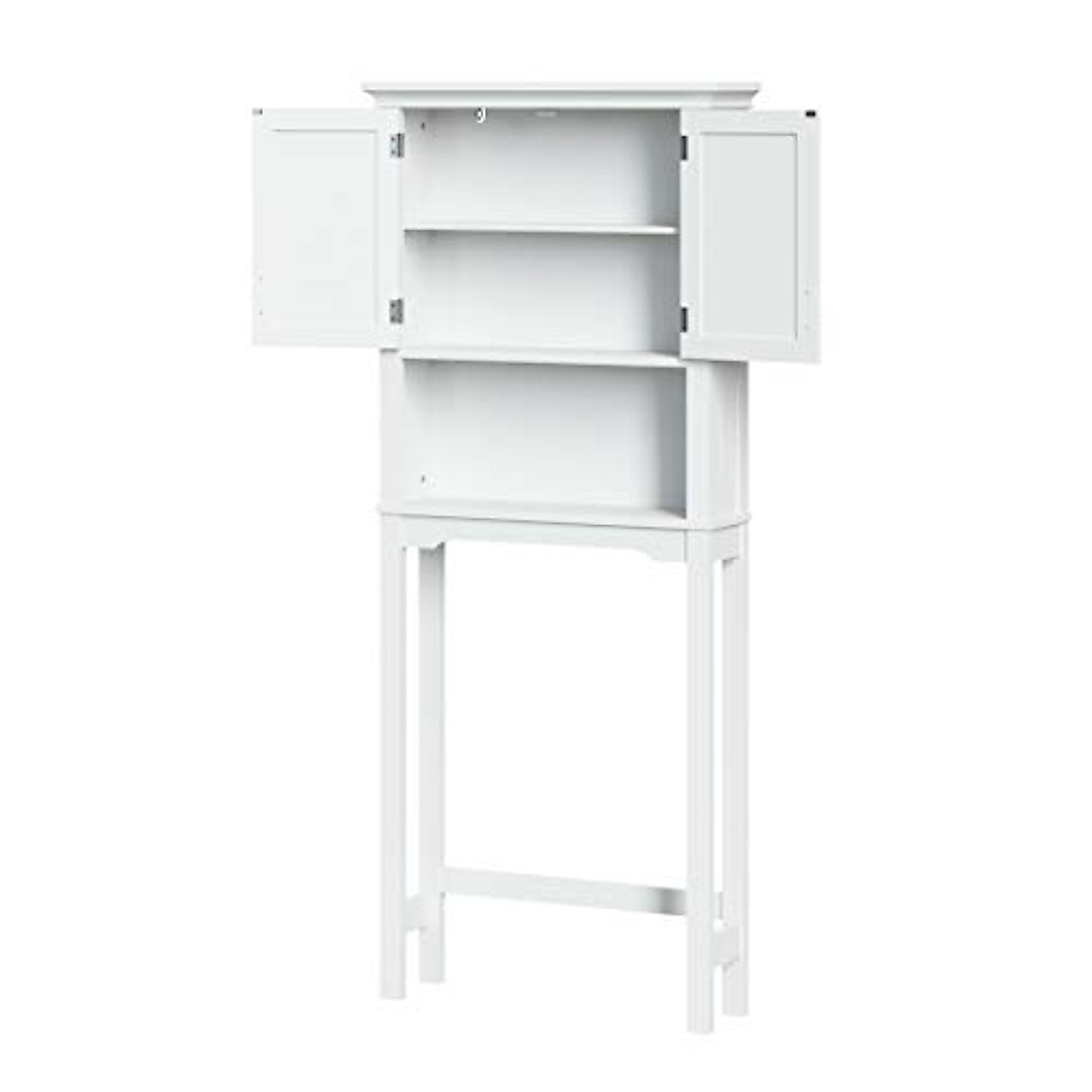 RiverRidge, White Somerset Bathroom Over the Toilet Storage Spacesaver with Open Shelf and Two Doors