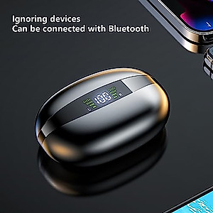 Wireless Earbuds, Bluetooth Headphones 5.3 Mini Wireless Headphones in Ear, 37H Playtime Deep Bass, Bluetooth Earbuds Built-in Mic,IPX7 Waterproof, LED Digital Display Wireless Earphone for Sport (A)