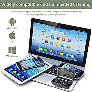Earbuds Mini Headphones, IPX5 Waterproof Hi-Fi Stereo in-Ear Earphones, Built-in Mic Headset for Sportting