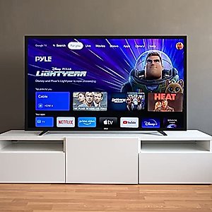 Pyle 32 inch HD LED Smart TV, Supports Up to 1366×768 Resolution, Built in WebOS 5 Operating System