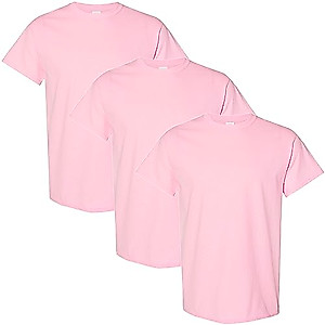 Gildan mens Heavy Cotton 5.3 oz. T-Shirt(G500)-LIGHT PINK-L-3PK