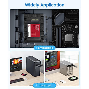 ORICO 2.5 SSD SATA to 3.5 Hard Drive Adapter Internal Drive Bay Converter Mounting Bracket Caddy Tray for 7 / 9.5 / 12.5mm 2.5 inch HDD / SSD with SATA III Interface(1125SS)