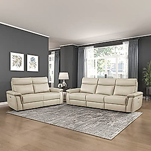 Lexicon Raelynn Power Double Reclining Loveseat, Taupe