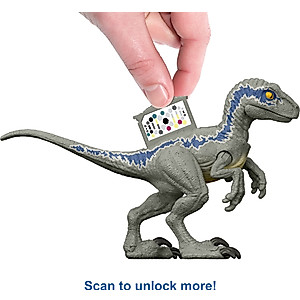 Mattel Jurassic World Dominion Human & Dino Action Figure Pack, Owen & Velociraptor Beta Figures & Accessories, Collectible Toy Dinosaur Set