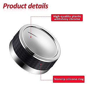 Mudder 4 Pieces Gas Grill Knob BBQ Control Knobs Replacement Rotating Switch Gas Stove Cooker Chrome Control Knob with D Valve Stainless Steel Round Knob for Gas Grill Stove Party