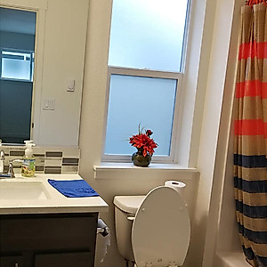 VSUDO 2 Rolls 35.4" by 78.7" Static Cling Window Film for Privacy, Frosted Glass Pattern Window Tint Sticker for Home or Office (38.75 Sq. Ft Total)