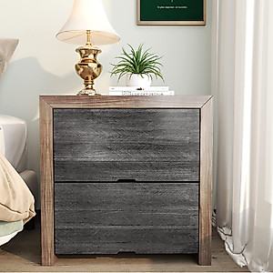 YENHOME 118"X30" Black Contact Paper Wood Contact Paper for Countertops Cabinets and Drawers Dark Wood Look Contact Paper Peel and Stick Wallpaper Removable Wood Wallpaper for Bedroom Kitchen Counter