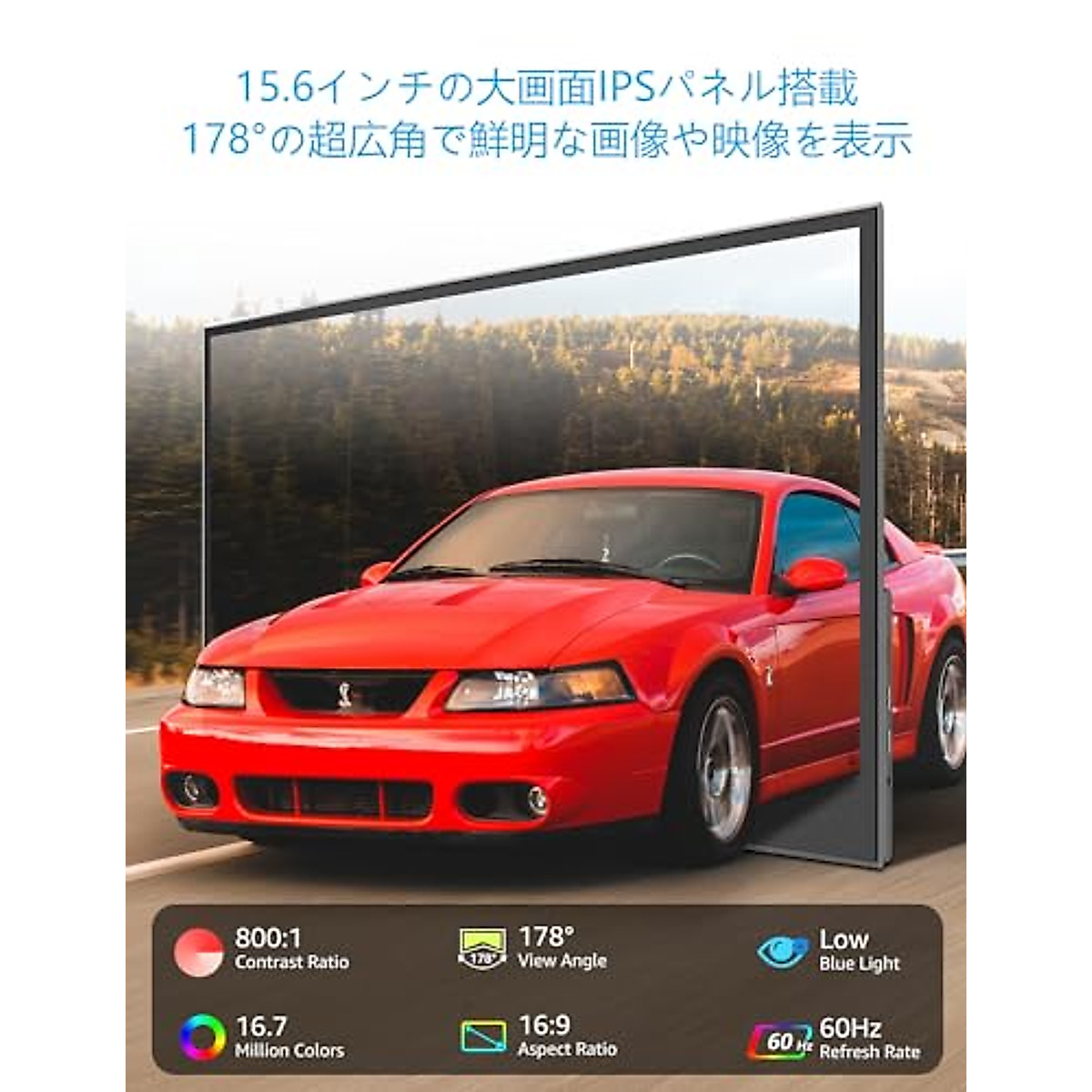 Dopesplay Portable Monitor, 15.6" Portable Gaming Monitor 1080P FHD USB-C HDMI Second External Screen, Ultra Slim IPS HDR Travel Monitor with Mount for Laptop Mac Phone PS5/4 Xbox Switch