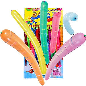 100 Pack Rocket Balloons, Flying Balloon w/Whistling Noise, Screaming Balloon Rocket to the Sky for Parties