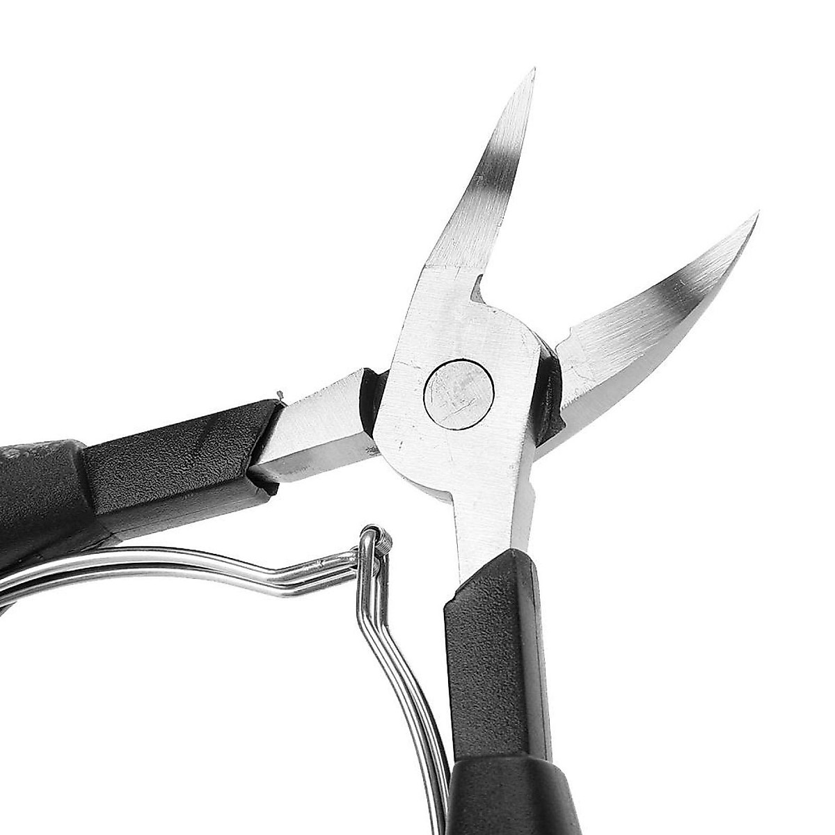 Nail Cuticle Pliers Stainless Steel Cuticle Scissors Non Slip Pedicure Cutter Tool for Home Use for Nail Care for Men and Women for Different Nail(Black)