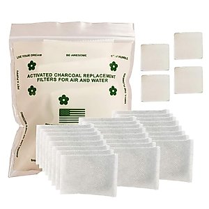 Green Piece® 24 Pack Overstuffed All-Natural Diaper Pail Deodorizer | Activated Charcoal Air Purifier Compatible with Diaper Pails, Shoe Closets, Trash Cans, Pets - Made in The USA by Green Piece