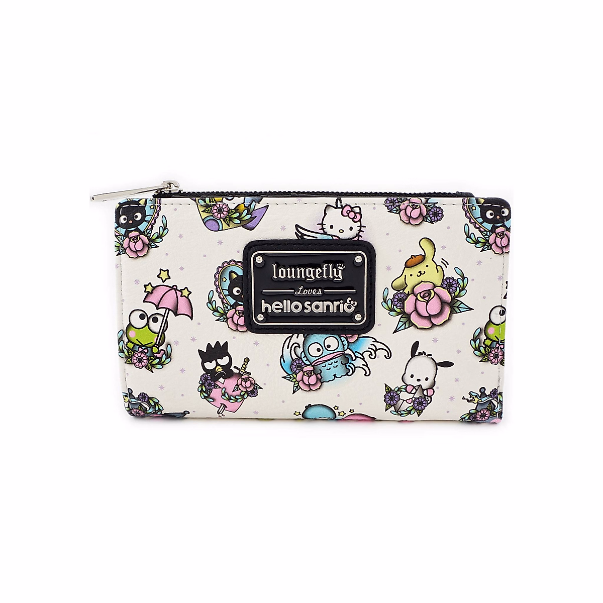 Loungefly Sanrio Hello Kitty Characters Tattoo Allover-Print Flap Wallet