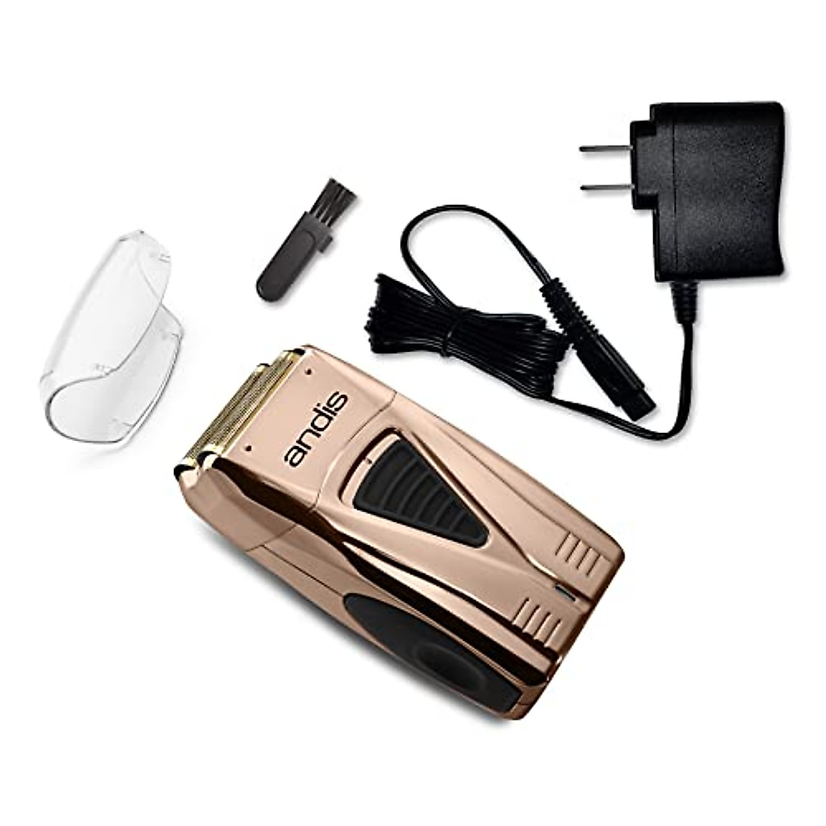 Andis 17220 Pro Foil Lithium Plus Titanium Foil Shaver, Cord/Cordless - Professional Turbocharged Foil Cordless Men’s Shaver with USB Charger - Copper