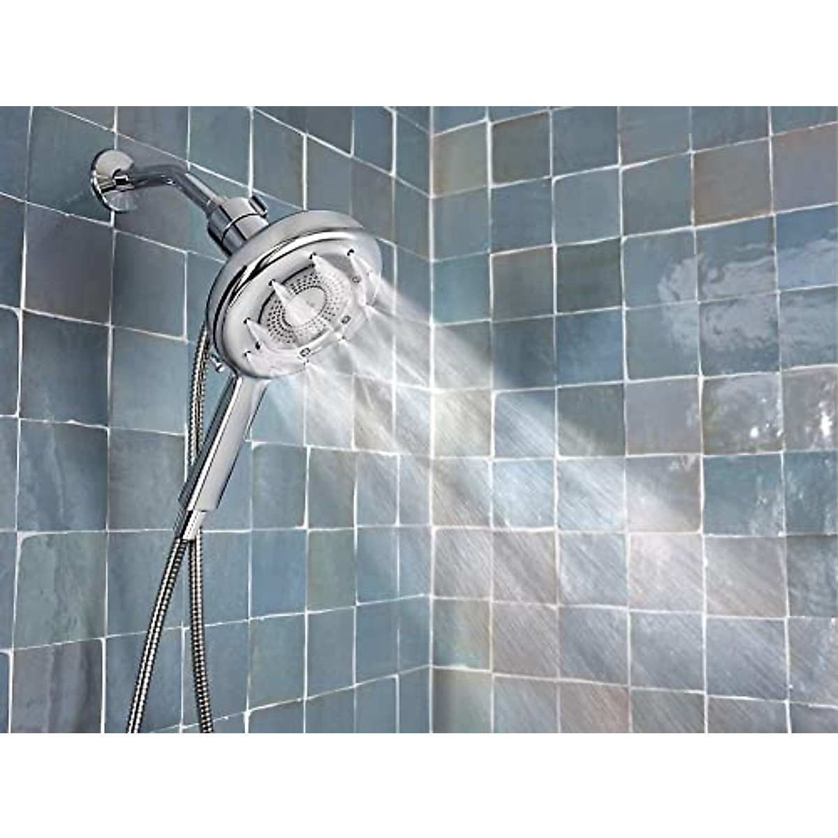Moen N400H0CH Quattro Handheld Four Unique Shower Experiences and Magnetix Dock, Chrome