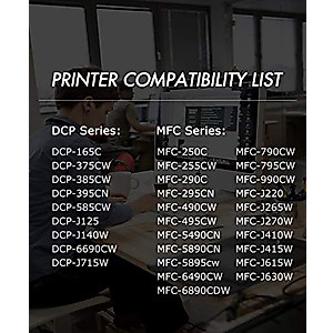 GTS (Pack of 25 Compatible Replacement for Brother LC61 LC65 Ink Cartridge LC-61 LC61 LC61BK (10B5C5Y5M) Work in All-in-One DCP-165C DCP-385C DCP-585CW MFC-6490CW MFC-790CW Printer