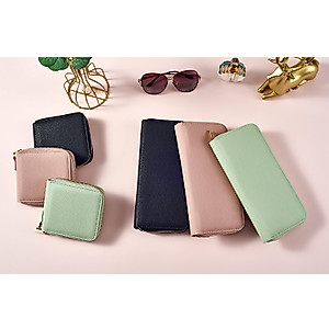 FEMIECHO Travel Jewelry Organizer Case - for Tangle-Free Necklaces, Earrings, Rings, Bracelets Storage, Travel Essentials, Fashion Portable Jewelry Travel bags for Women - Medium Black