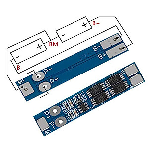 ALMOCN 10PCS 2S 7.4V 8.4V 8A Li-ion Lithium Battery Protection Board 18650 Charger PCB BMS Protection Board Module for Li-ion Lithium Battery Cell
