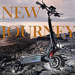 JGH 6000W 40Ah Dual Motor Electric Scooter Adults with Seat, Max 55 MPH Fast Off Road Electric Scooter, Max 75 Miles Range E Scooter, Foldable 11" Fat tire All-Terrain Electric Scooter Max 440lb Load