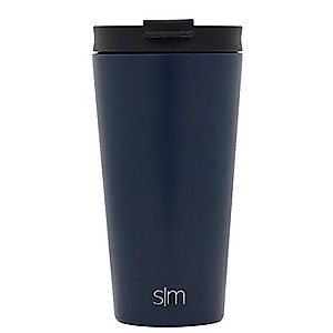 Simple Modern Insulated Tumbler with Lid and Straw | Iced Coffee Cup Reusable Stainless Steel Water Bottle Travel Mug | Gifts for Women Men Her Him | Classic Collection | 16oz | Deep Ocean