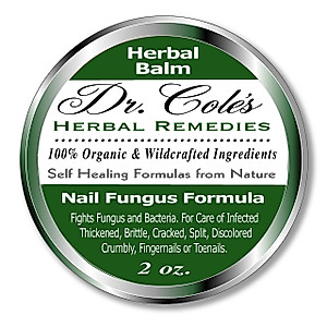 Dr. Cole’s Organic Herbal Nail Fungus Balm - May Assist with Repairing Thick, Cracked or Flakey Fingernails and Toenails