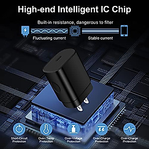 A54 Super Fast Samsung 25W Type C Charger USB C Charging Block for Samsung Galaxy A53 A14 A13 5G,A34,S23 S22 Ultra,S21 FE,S20,A03S,Z Flip4 Fold4,Wall Charger Plug Box+6FT C Andriod Phone Charger Cable