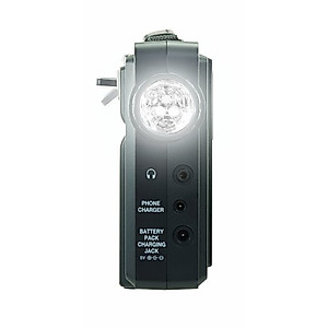 C. Crane CC Solar Observer Wind Up Solar Emergency Crank Radio with AM, FM, NOAA Weather, Built in LED Flashlight, Cellphone Charger and AC Adapter