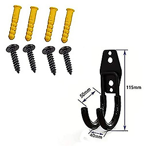 2Pcs Telescoping Wall Mount Ladder Hooks, Folding Step Stool Wall Mount Hooks, Household Engineering Ladder Hanger, Telescoping Ladder Hanger, for Garage or Shed Display & Storage Ladder Tool